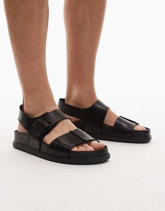 Clarks Torford - Lederschuhe in Schwarz mit Riemen