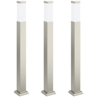 vidaXL Pollerleuchten 3 St&uuml;ck 80 cm Edelstahl IP44 vidaXL