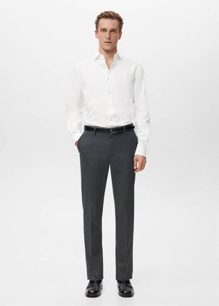 Mango Chemise 100 % coton slim-fit blanc - Homme - XXL - MANGO MAN