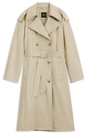 HUGO BOSS Trenchcoat Carelli Premium Damenmode mit wasserabweisendem Finish, Relaxed Fit