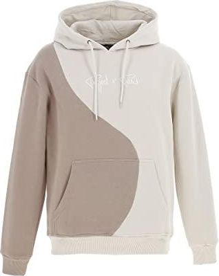 Project X Paris Sweat à Capuche Bicolore Style Vague Taupe XL