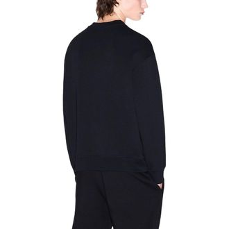 A|X Armani Exchange Embossed Logo Crew Neck Sweatshirt - Black