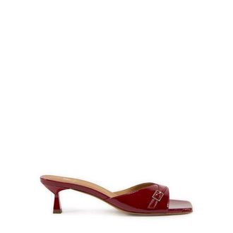 Bobbies Mules &agrave; talon June en cuir verni