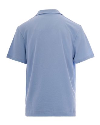 Lacoste Mens Polo Textured Light Blue Cotton Shirts T-shirts And Polos