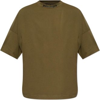 Palm Angels T-shirt logo - Homme - Tops - Vert - Taille: S