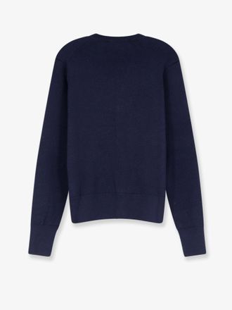Ami Mens Wool Cardigan Blue Sweater
