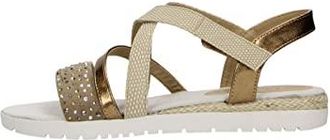 Fitters Footwear Giorgia Sandales pour femme en synthétique confortable Grande taille Bronze, bronze, 42 EU