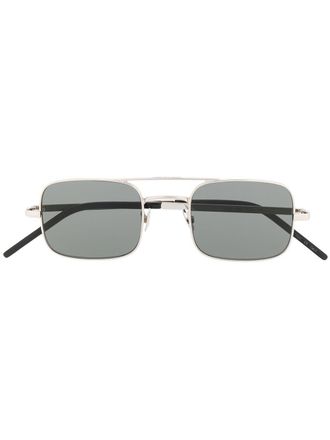 Saint Laurent Eyewear lunettes de soleil &agrave; monture carr&eacute;e - Argent
