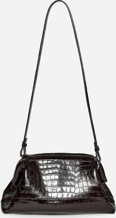 Arket Clutch Mit Krokodilpr&auml;gung -Braun