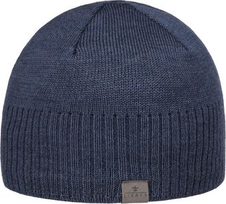 Lierys Fine Rip Beaniem&uuml;tze Herren Made in Germany Merinowolle Winterm&uuml;tze mit Fleecefutter Strickm&uuml;tze Herbst Winter Wollm&uuml;tze Denim One Size