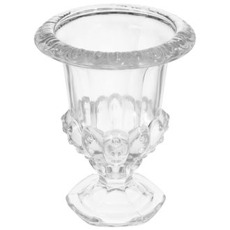 Angoily Transparente R&ouml;mische Glasvase mit Hohem Fu&szlig; Elegante Blumenvase als Dekoratives Mittelst&uuml;ck f&uuml;r Hochzeit Wohnraum und Tischdekoration Klare Glasblume