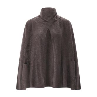 Sminfinity Weit geschnittener Cardigan im Cape-Stil - - Knitwear - Damen - Braun - XS/S