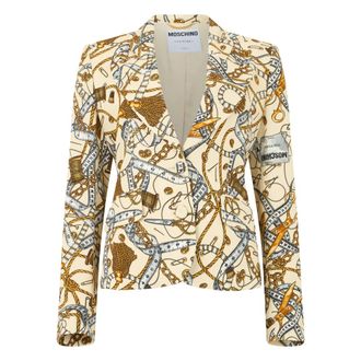 Moschino Eleganter Slim Fit Blazer - - Jackets - Damen - Mehrfarbig - S