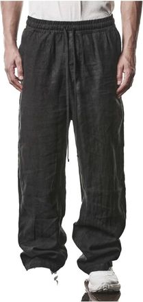 Thom Krom Homme, Pantalons, Noir, Taille: S Pantalone in Lino