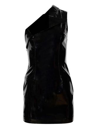 LaQuan Smith robe courte &agrave; une &eacute;paule - Noir