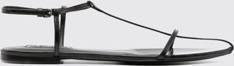 Jil Sander Cage Sandalen aus Kalbsleder mit Kn&ouml;chelriemen und Absatz
