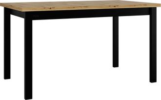 Mirjan24 Tisch für Esszimmer Awrolt II M, Rechteckiger Esstisch, Tisch für Küche, L:140 x H:78 x B:80 cm, Küchentisch, Praktischer Esszimmertisch (Artisan Eich
