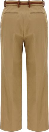 Gucci Womens Beige Cotton Casual Pants