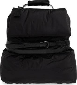 Moschino Homme, Sacs, Noir, Taille: ONE Size Sac &agrave; dos avec sangle en cuir