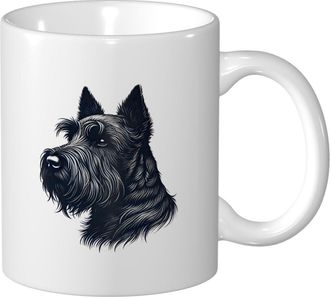 Generic Keramik Tasse Scottish Terrier Kaffeetassen lustig Teetassen f&uuml;r Arbeit Kaffeeliebhaber 330ml