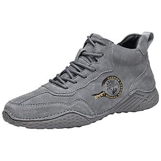 Generic TDEOK Baskets pour hommes en cuir noir haut : chaussures de sport &eacute;tanches 43 - chaussures de sport pour femmes chaussures de randonn&eacute;e l&eacute;g&egrave;res respir