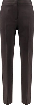Max Mara Femme, Pantalons, Brun, Taille: 34 FR Mxmacino Pantalon Logo-Plaque