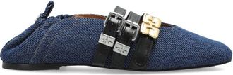 Ganni Femme, Chaussures, Bleu, Taille: 38 EU Ballerinas