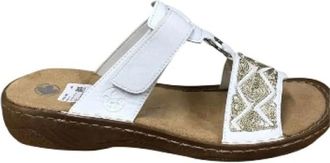 Rieker Femme, Chaussures, Blanc, Taille: 40 EU Slippers