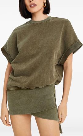 Retrofête robe courte Coleen à design nervuré - Vert