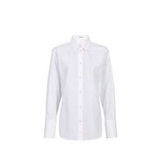 Helmut Lang Chemise manches longues nou&eacute; au dos en coton