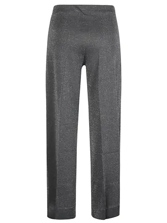 Circus Hotel Wide-Leg Viscose Trousers - Grey