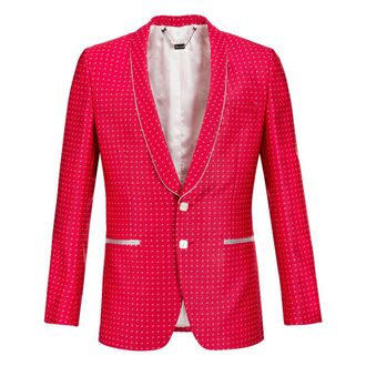 Billionaire Boys Club Blend Seiden Jacquard Dinner Jacke - - Jackets - Herren - Rot - XL