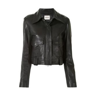 Khaite Femme, Vestes, Noir, Taille: 36 FR Veste en cuir Cordelia noir