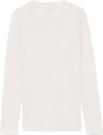 Brunello Cucinelli Pullover mit meliertem Effekt - Nude