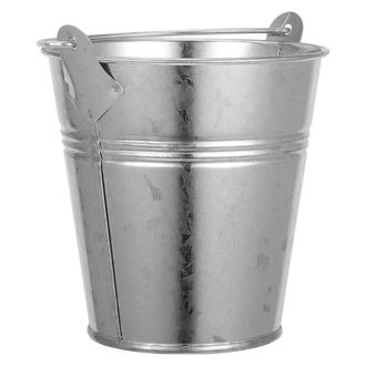 FOMIYES Kleine Metalleimer mit Henkel 8cm H&ouml;he Zinkeimer Silber Kleiner Blumentopf f&uuml;r Gartenpflanzen und Hochzeitsdekoration im Landhausstil