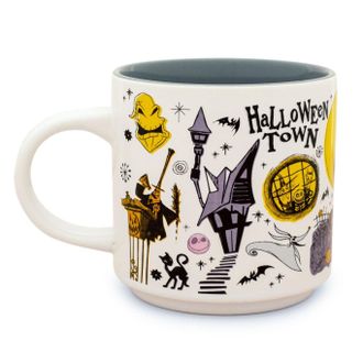 Disney The Nightmare Before Christmas Allover Icons Keramik-Tasse, stapelbar, Fassungsvermögen: 370 ml