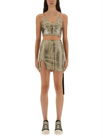 Rick Owens Cotton Blend T-Shirt - Beige