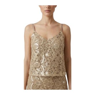 Fracomina Spitzen-Top - - Tops - Damen - Beige - L