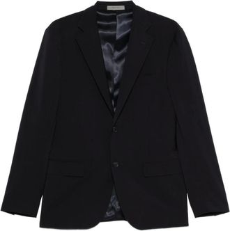 Corneliani Homme, Vestes, Bleu, Taille: XL Blazer Bouton en Laine Vierge