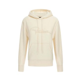 Roberto Cavalli Femme, Sweatshirts et sweats à capuche, Beige, Taille: 40 FR SweaT-shirt avec logo Ivoire Femme Made in Italy