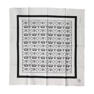 Dolce & Gabbana Klassisches quadratisches Foulard-Tuch aus Baumwolle - - Accessories - Herren - Wei&szlig; - ONE SIZE