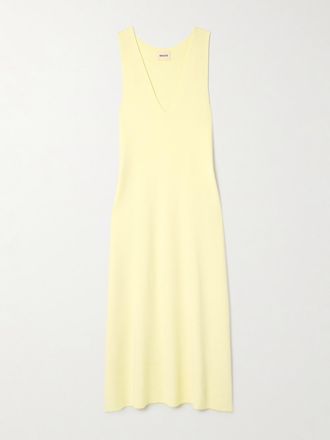 Khaite Keran Midikleid Aus Stretch-strick - Gelb