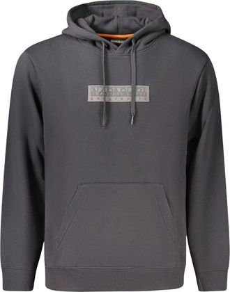 Napapijri Box Logo Hoodie - - Sweatshirts & Hoodies - Herren - Grau - M