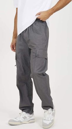 Brave Soul Pantalon cargo ample en popeline de coton - Gris