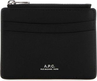 A.P.C. A.p.c., Homme, Accessoires, Noir, Taille: ONE Size Porte-cartes Paris