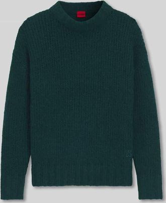 HUGO BOSS Oversized Strickpullover aus Woll-Alpaka-Mix Modell SLOOSSY