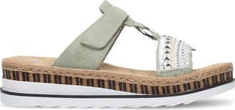 Rieker Pantoletten Rieker V79M6-52 Gr&uuml;n