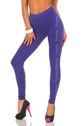 FUTURO FASHION Legging long - extensible/taille haute - poches - tailles 36 &agrave; 50 - LPK - Violet - 36