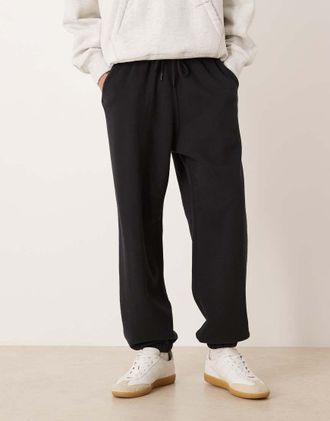 Abercrombie & Fitch Pantalon de jogging baggy basique et cintr&eacute; - Noir