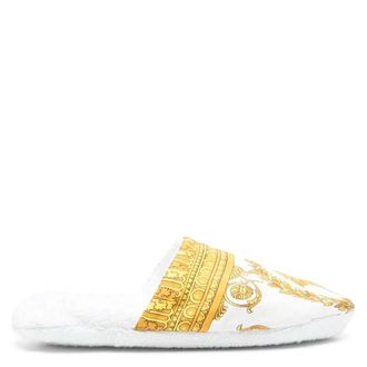Versace Wei&szlig;e I Love Baroque Hausschuhe - - Shoes - unisex - Wei&szlig; - L